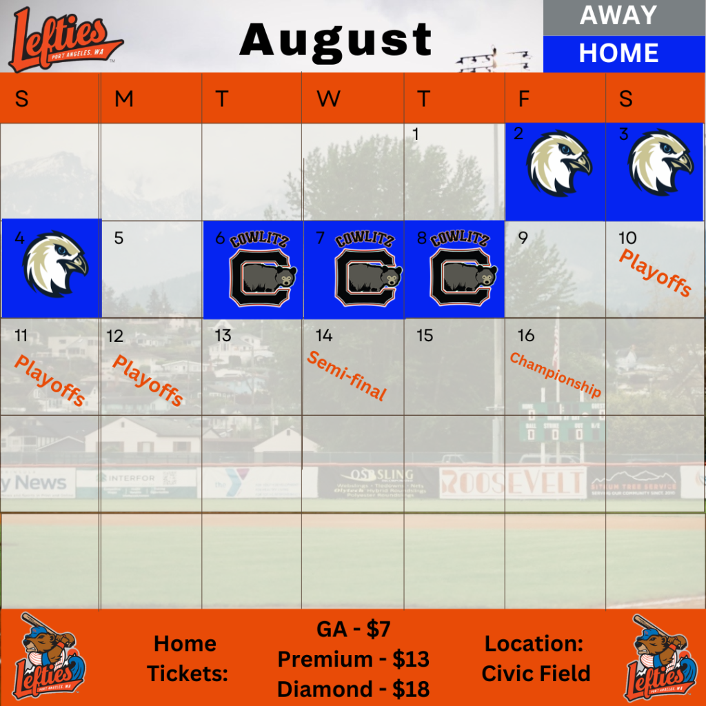 Schedule – Lefties Baseball