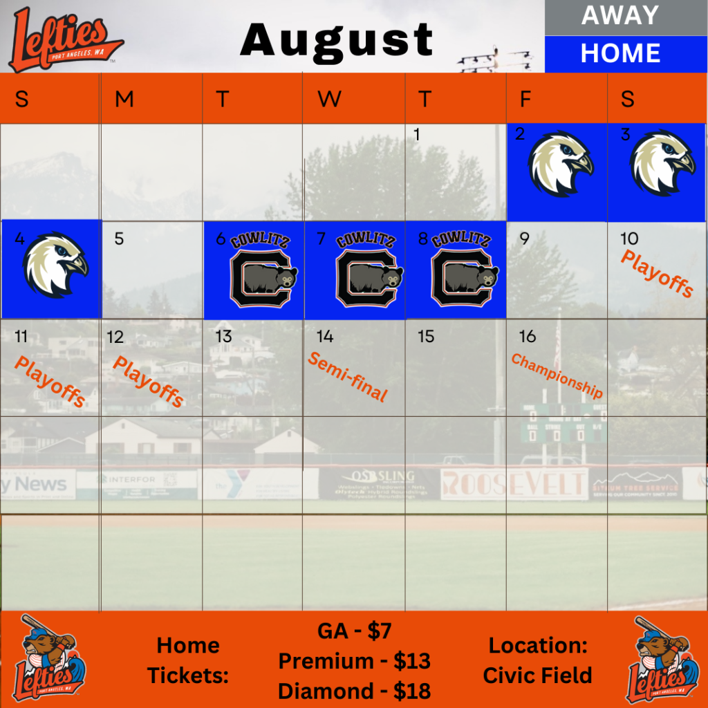 Schedule – Lefties Baseball